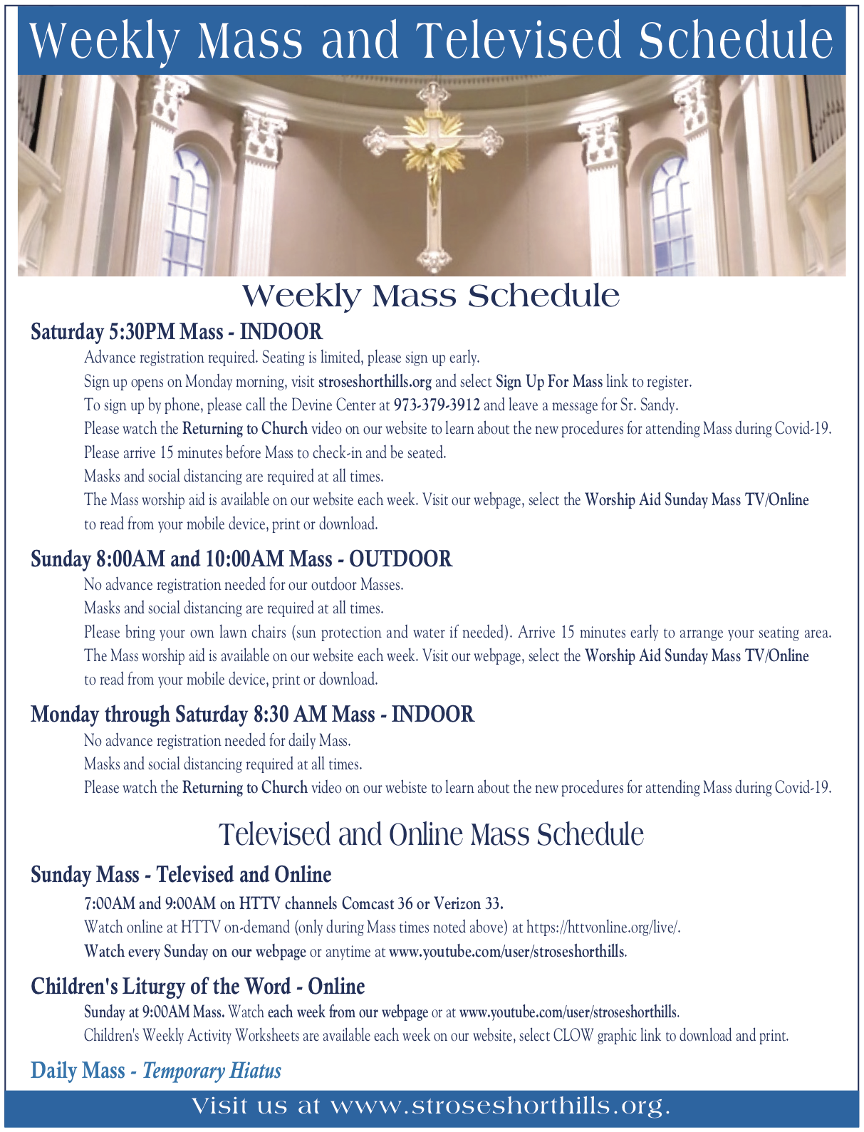 St. Rose of Lima Catholic Church - Mass and Liturgical Schedules